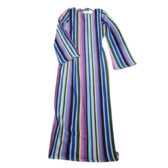 Vici | Dresses | Vivi Multi Colored Stripe Small High Neck Small Maxi ...